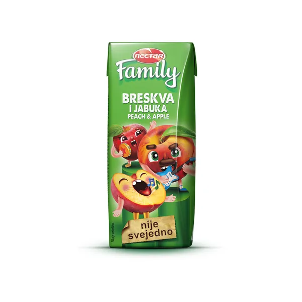 Negazirani sok NECTAR Family breskva jabuka 200ml