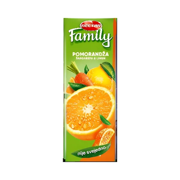 Negazirani sok NECTAR Family pomorandža šargarepa limun 1,5l