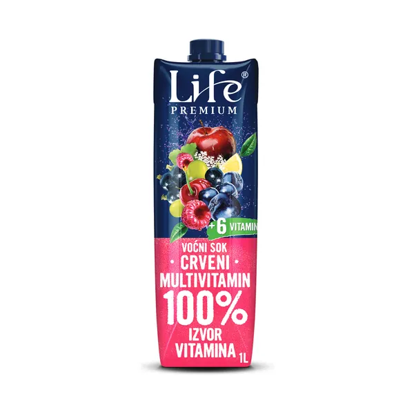 Negazirani sok NECTAR Life premium crveni multivitamin 1l