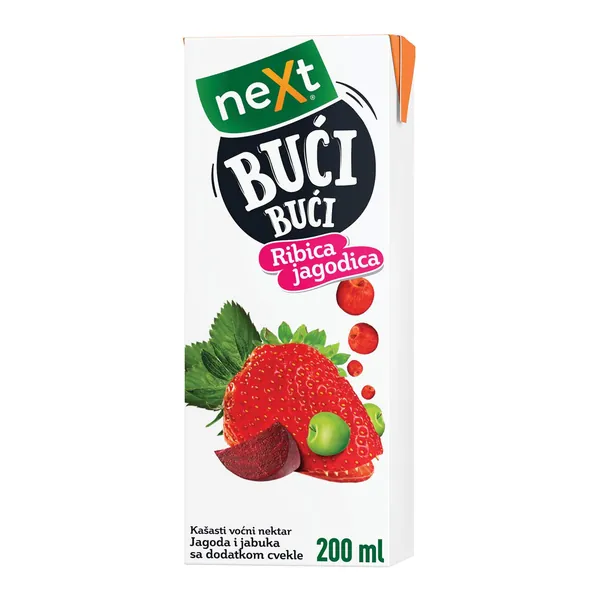 Negazirani sok NEXT BUCI BUCI jagoda nektar 200ml