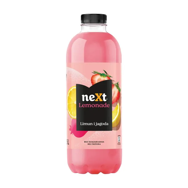 Negazirani sok NEXT Lemonade limun jagoda 1,25l