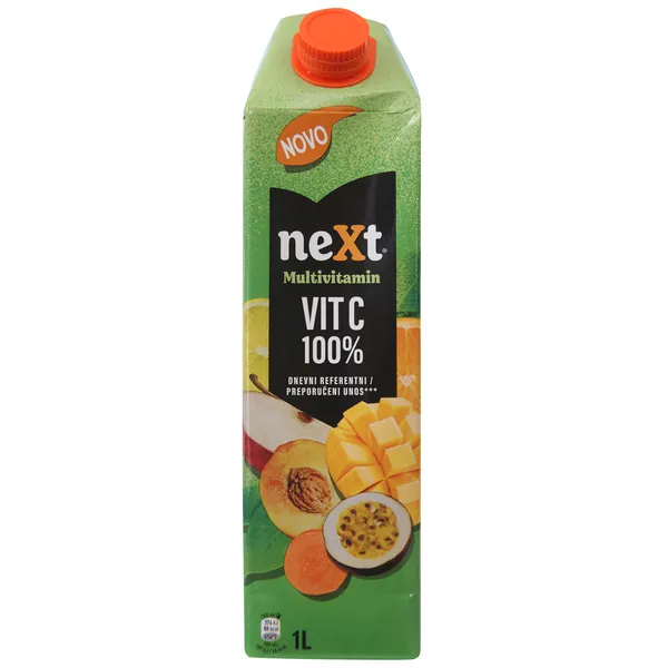 Negazirani sok NEXT Premium vitamin C 100% 1l
