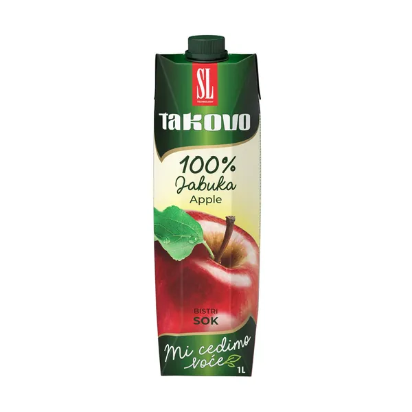 Negazirani sok TAKOVO 100% jabuka 1l