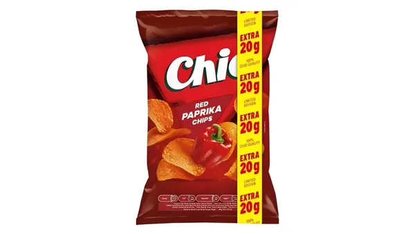 Čips CHIO red paprika 130g+20g