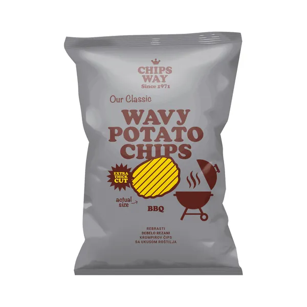 Čips CHIPS WAY pekarski debelo rezani BBQ 150g