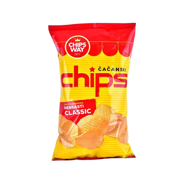 Čips CHIPS WAY rebrasti 230g
