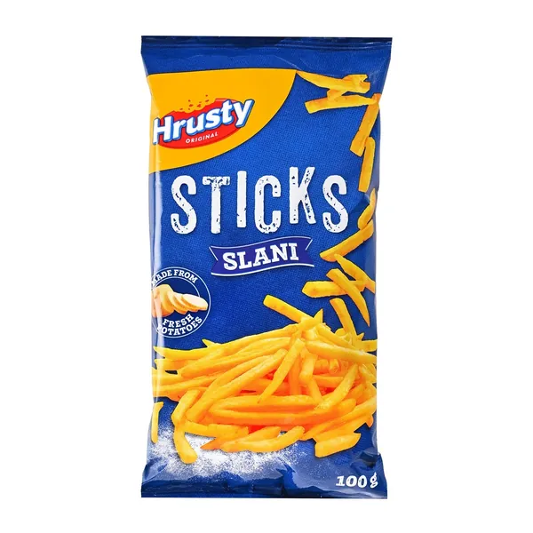 Čips HRUSTY Sticks slani 100g