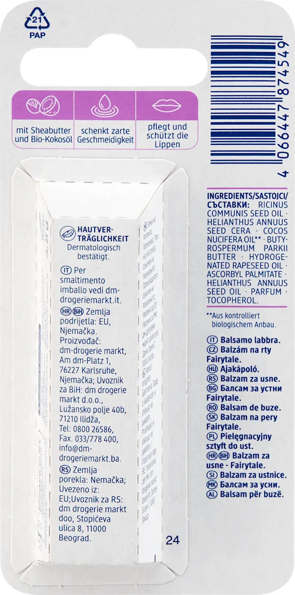Balzam za usne BALEA Fairytale 4,8 g