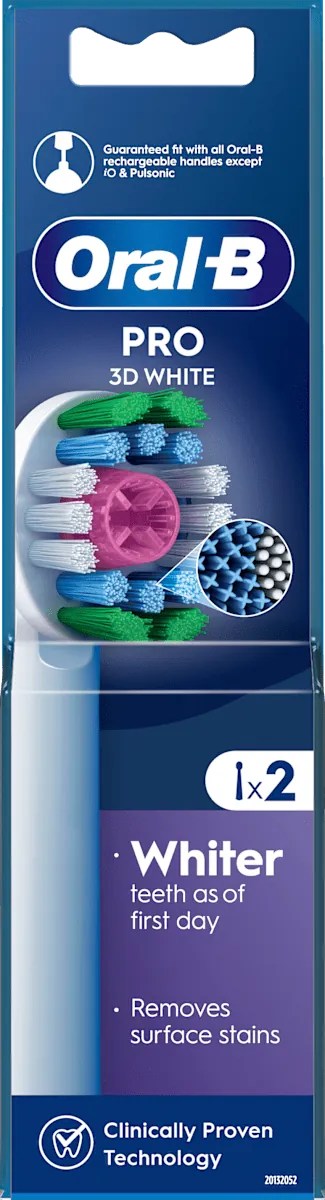 Električna četkica za zube ORAL B Oral-B 3D White zamenske glave za električnu četkicu za zube, 2 komada