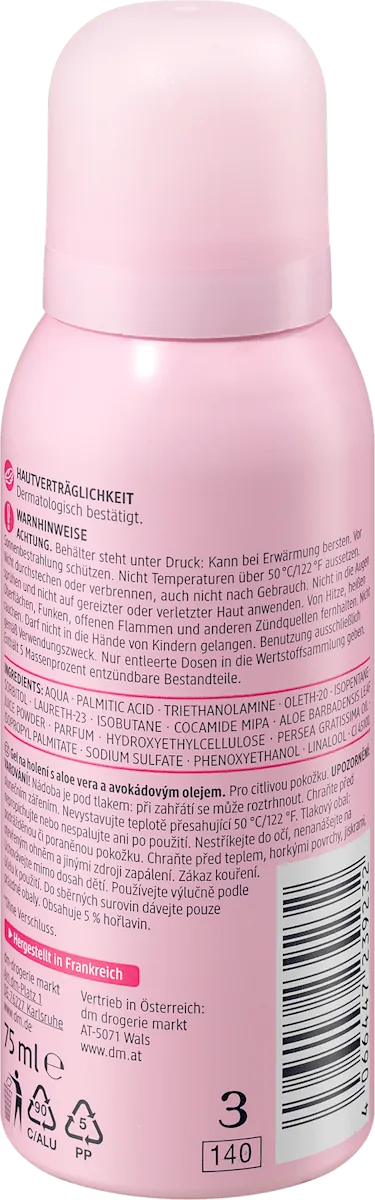 Gel za brijanje BALEA aloe vera i avokado za putovanje 75ml