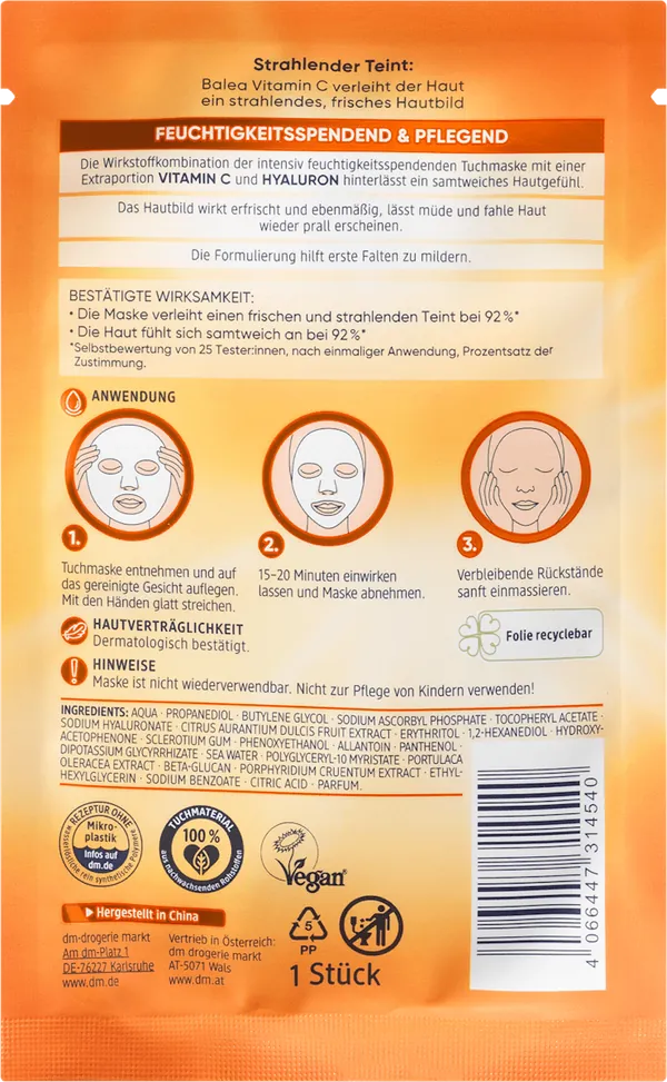Maska za lice BALEA Vitamin C u maramici 1kom