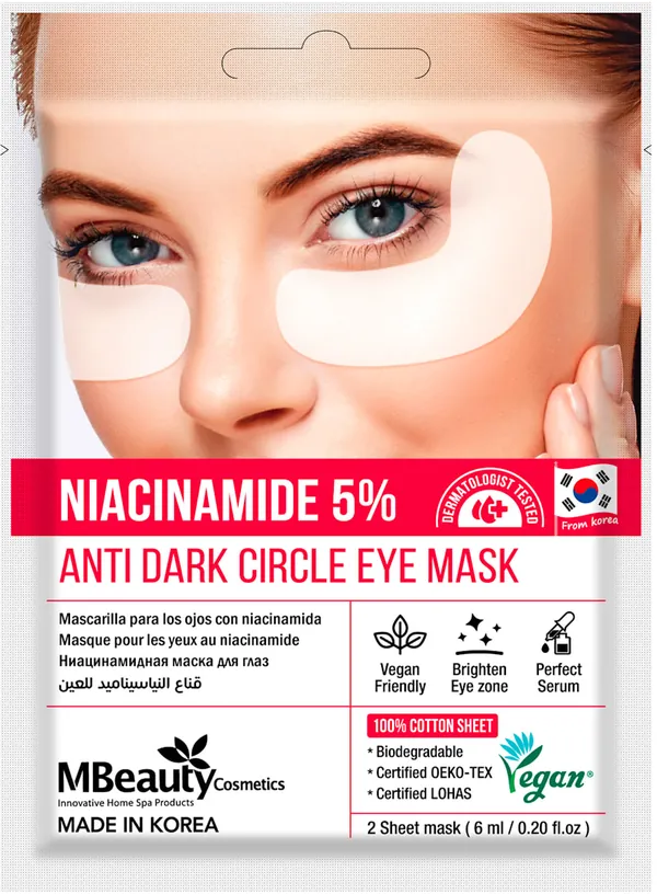 Maska za lice MBEAUTY maska za predeo ispod očiju sa niacinamidom, 6ml