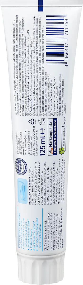 Pasta za zube DONTODENT Clear fresh 125ml