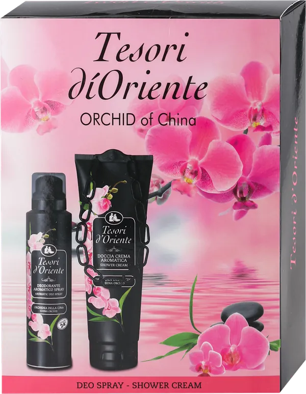 Setovi za negu tela TESORI D'ORIENTE Orchid (dezodorans i gel za tuširanje)