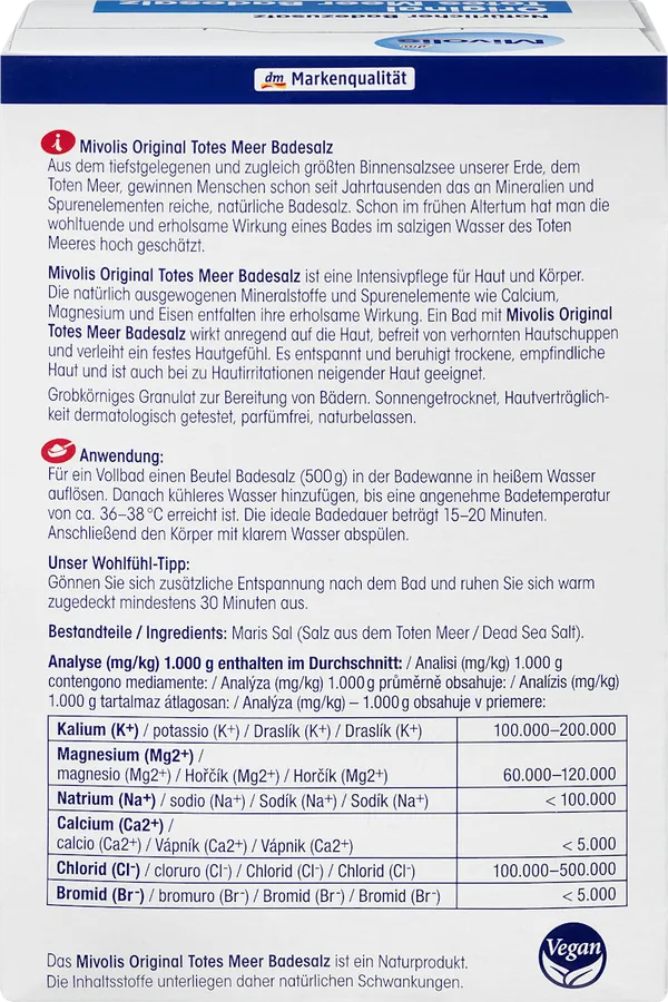 So za kupanje MIVOLIS iz Mrtvog mora 1,5kg