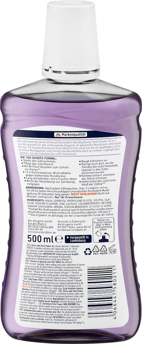 Tečnost za ispiranje usta DONTODENT Total power 10u1 500ml