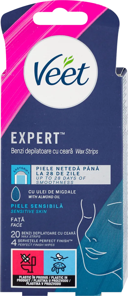 Trake za depilaciju VEET Easy Strip za depilaciju lica 20 komada