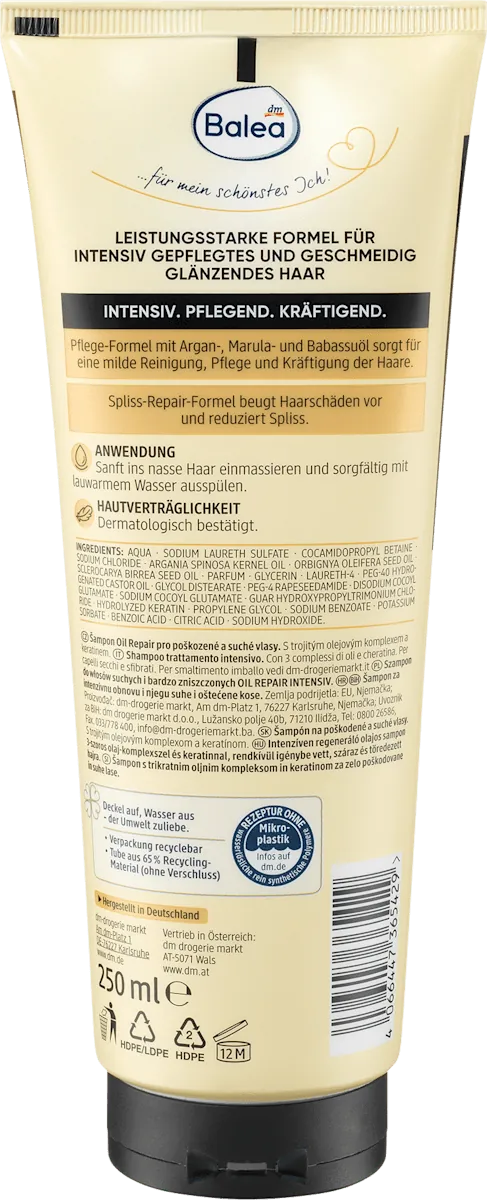 Šampon za kosu BALEA Professional oil repair za oštećenu kosu 250ml