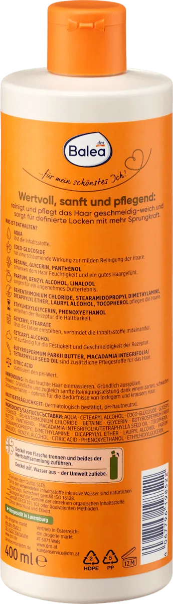 Šampon za kosu BALEA za kovrdžavu kosu Natural beauty 400ml