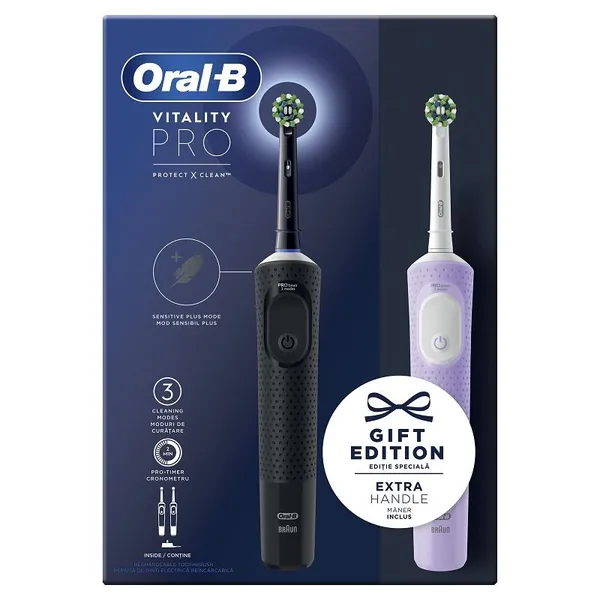 Elektrićna četkica za zube ORAL B Vitality pro set električne četkice 2kom