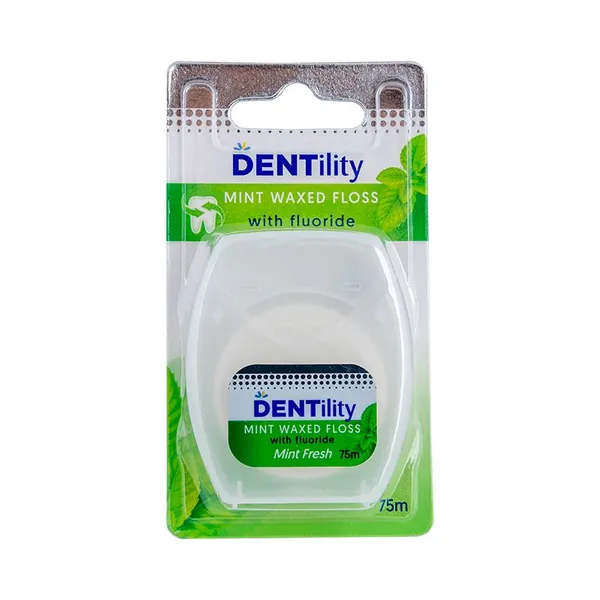 Konac za zube DENTILITY voskirani sa ukusom mente 75m