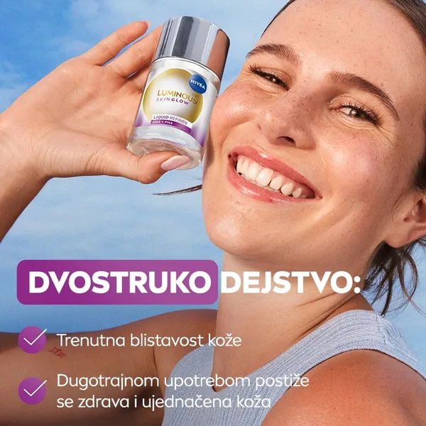 Piling lica NIVEA LUMINOUS630 Skin Glow tečni piling, 100ml