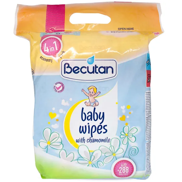 Vlažne maramice BECUTAN baby 4x72kom