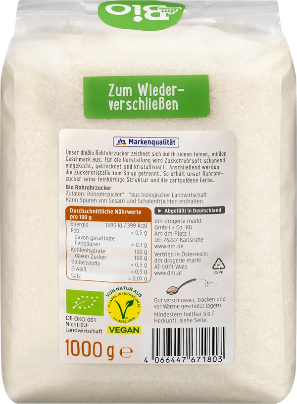 Šećer šećerne trske DM BIO polubeli 1kg
