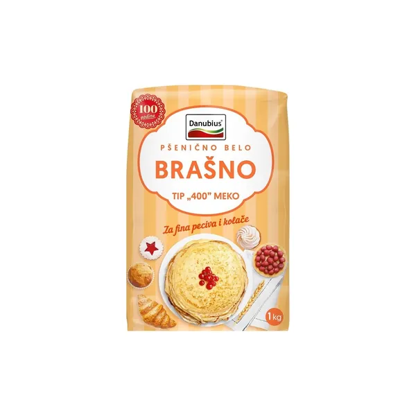 Brašno pšenično DANUBIUS T-400 meko 1kg