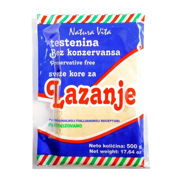 Lazanje NATURA VITA kore 500g