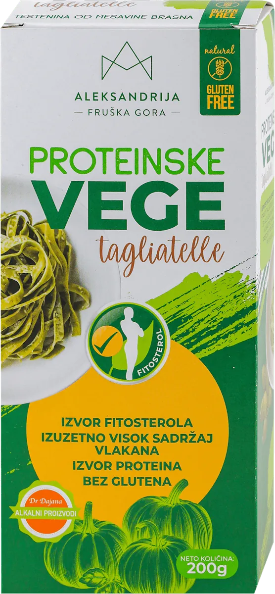 ALEKSANDRIJA bezglutenske proteinske taljatelje 200g