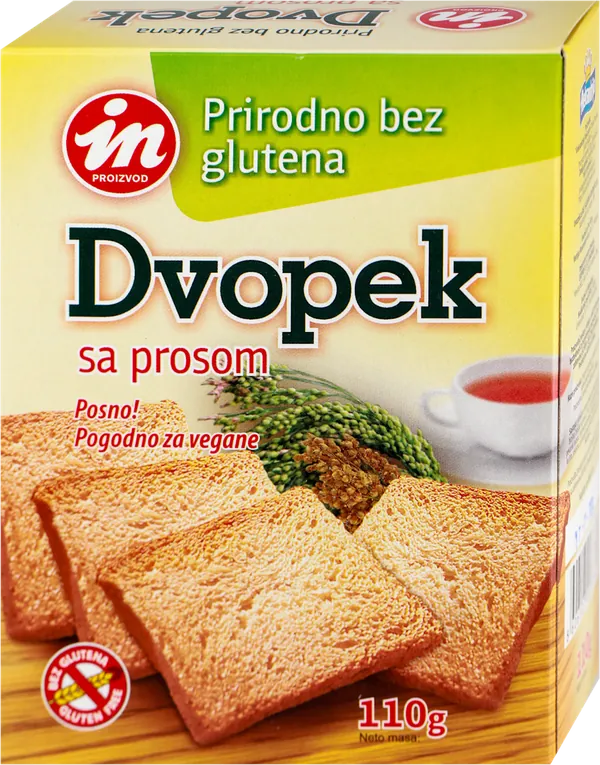 Dvopek od prosa ALEKSANDRIJA bez glutena 110g