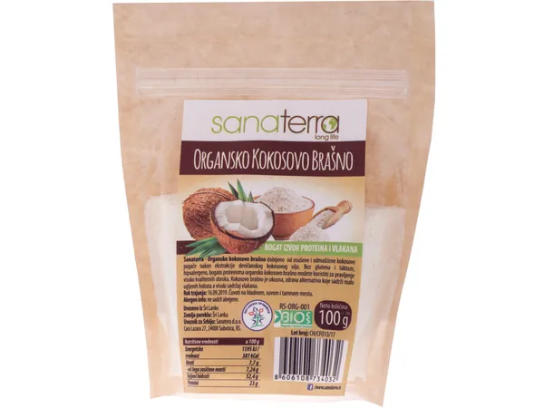 SANATERRA organsko kokosovo brašno 100g