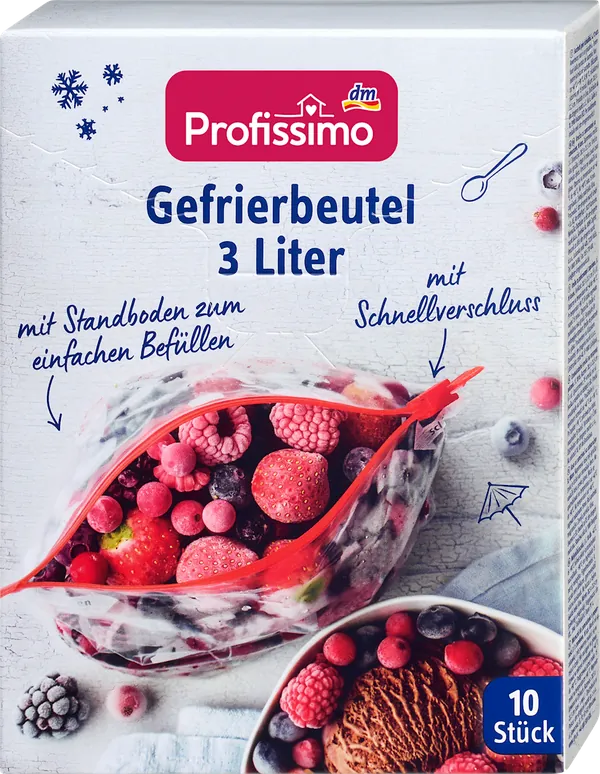 Kese za zamrzivač PROFISSIMO Quick'n fresh sa zatvaračem 3l 10kom