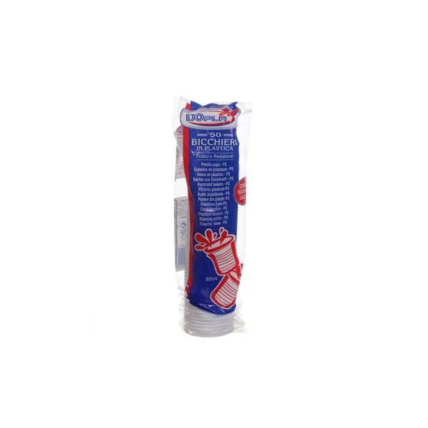 Plastične čaše DOPLA 100ml 50kom bele
