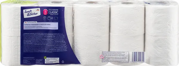 Toalet papir SANFT&SICHER classic 3sloja 10kom