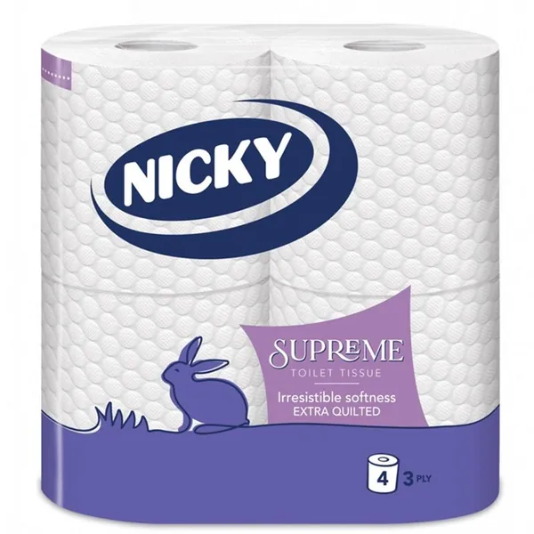 Toalet papir NICKY Supreme 4/1, 3-slojni