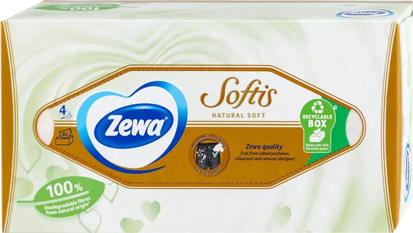 Papirne maramice ZEWA softis natural soft kutija 4sloja 80kom