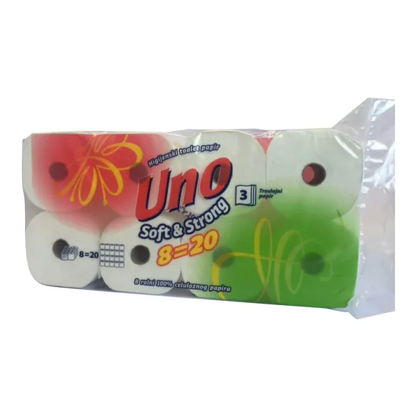 Toalet papir UNO soft & strong 3sloja 8kom