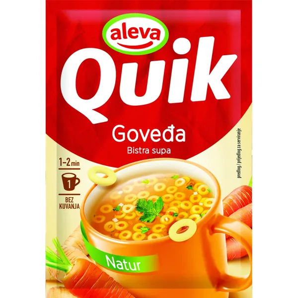 Instant supe QUIK natur bistra govedja supa 16g