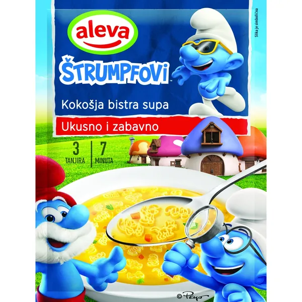 Kokošija supa ALEVA dečija Štrumpfovi 50g