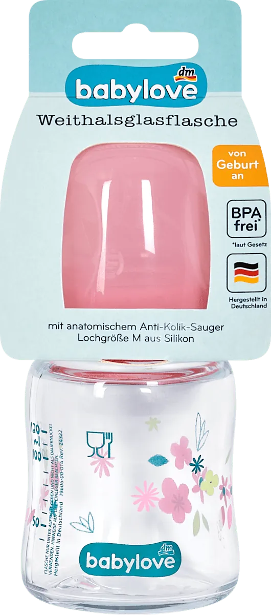 BABYLOVE flašica široko grlo 120ml (više vrsta)