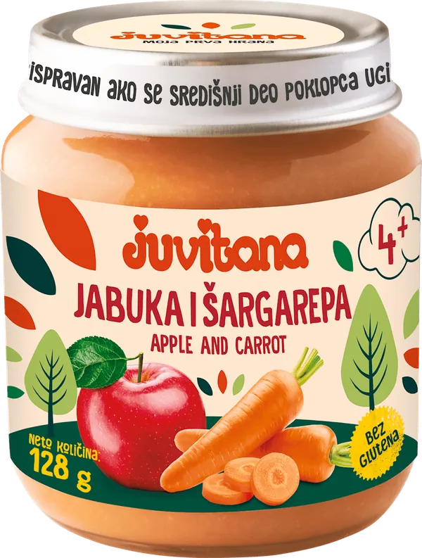 Kašice JUVITANA kašica od jabuke i mrkve 128g