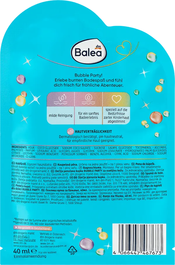 Kupka BALEA Bubble party 40ml
