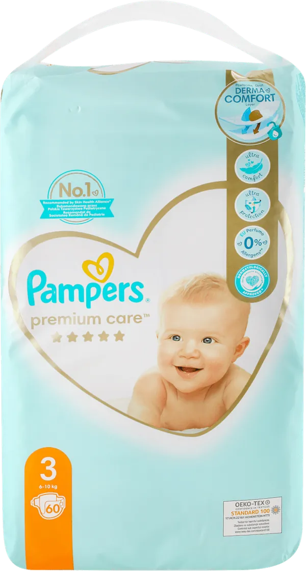 Pelene za bebe PAMPERS Premium care VP S3 60 Midi