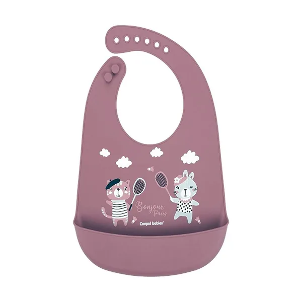 CANPOL BABIES Silikonska portikla za bebe Bonjour Paris bordo