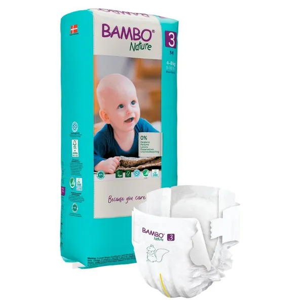 Pelene za bebe BAMBO Nature Eco 3 52kom