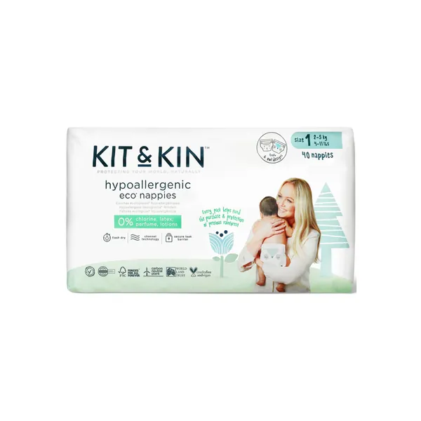 Pelene za bebe KIT&KIN veličina 1 2-5kg 38kom