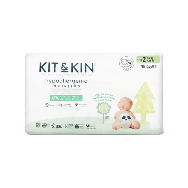 Pelene za bebe KIT&KIN veličina 2 4-8kg 40kom