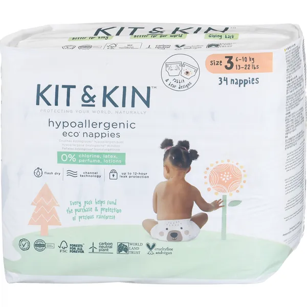 Pelene za bebe KIT&KIN veličina 3 6-10kg 34kom